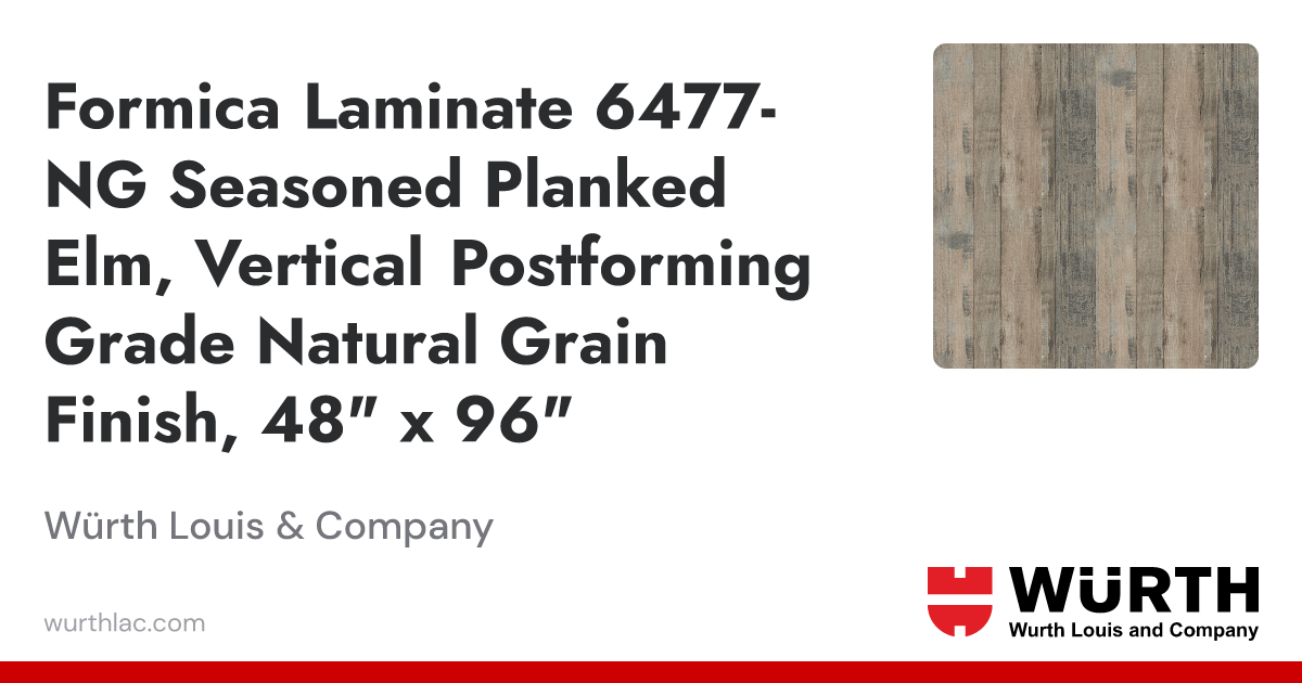 Formica Laminate 6477-NG Seasoned Planked Elm, Vertical Postforming ...