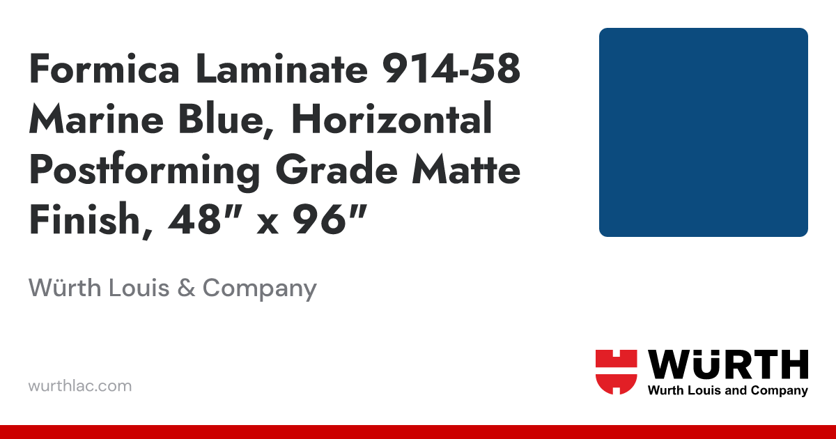 Formica Laminate 914-58 Marine Blue, Horizontal Postforming Grade Matte ...