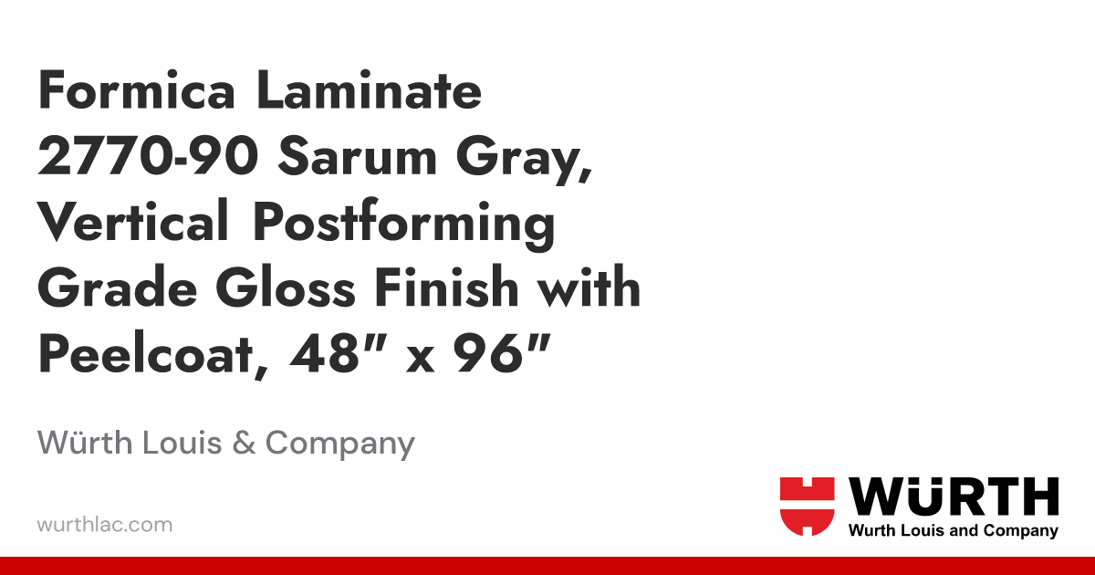 Formica Laminate 2770-90 Sarum Gray, Vertical Postforming Grade Gloss ...