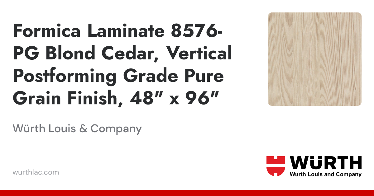 Formica Laminate 8576-PG Blond Cedar, Vertical Postforming Grade Pure ...