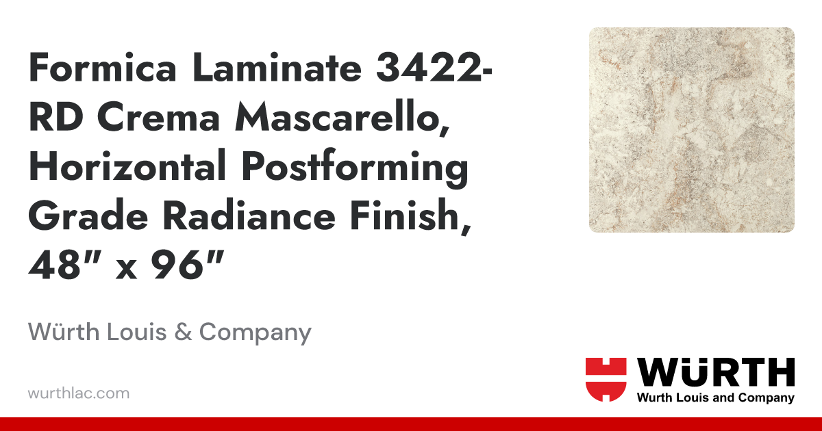 Formica Laminate 3422-RD Crema Mascarello, Horizontal Postforming Grade ...