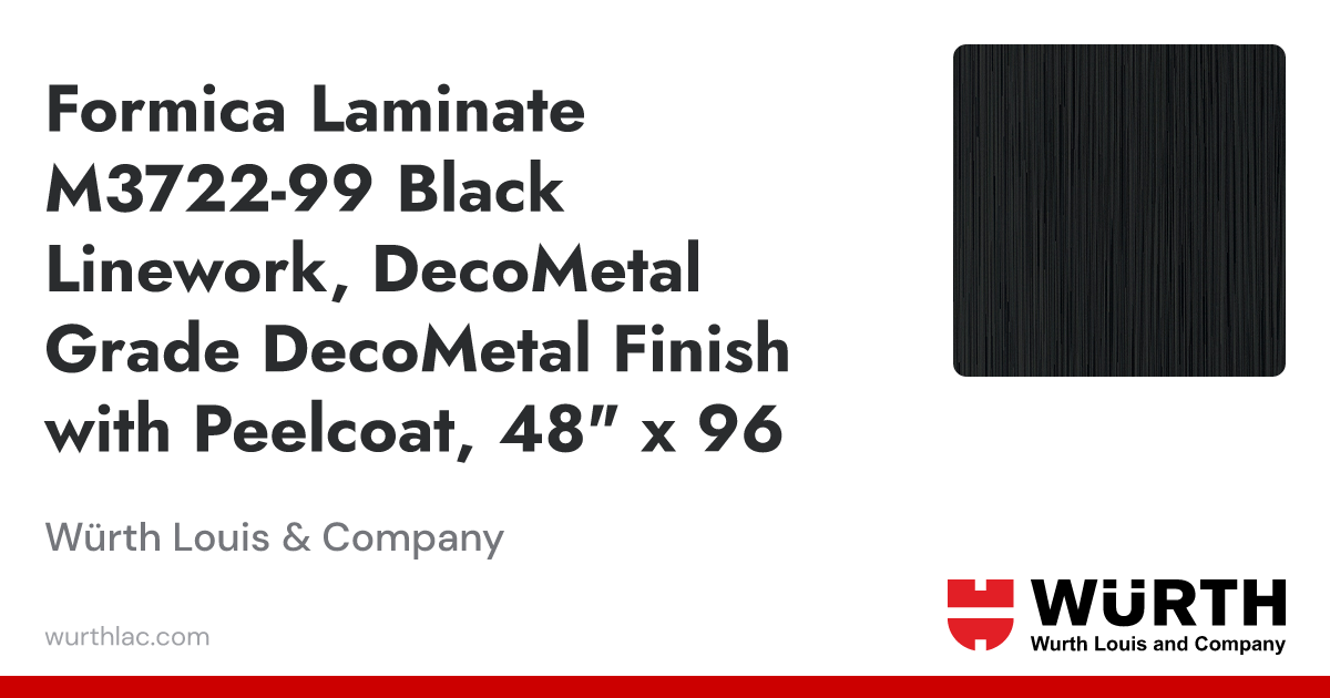 Formica Laminate M3722-99 Black Linework, DecoMetal Grade DecoMetal ...