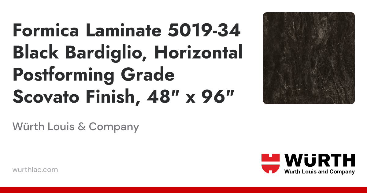 Formica Laminate 5019-34 Black Bardiglio, Horizontal Postforming Grade ...