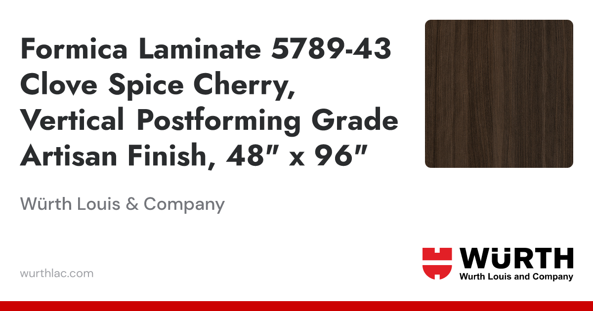 Formica Laminate 5789-43 Clove Spice Cherry, Vertical Postforming Grade ...