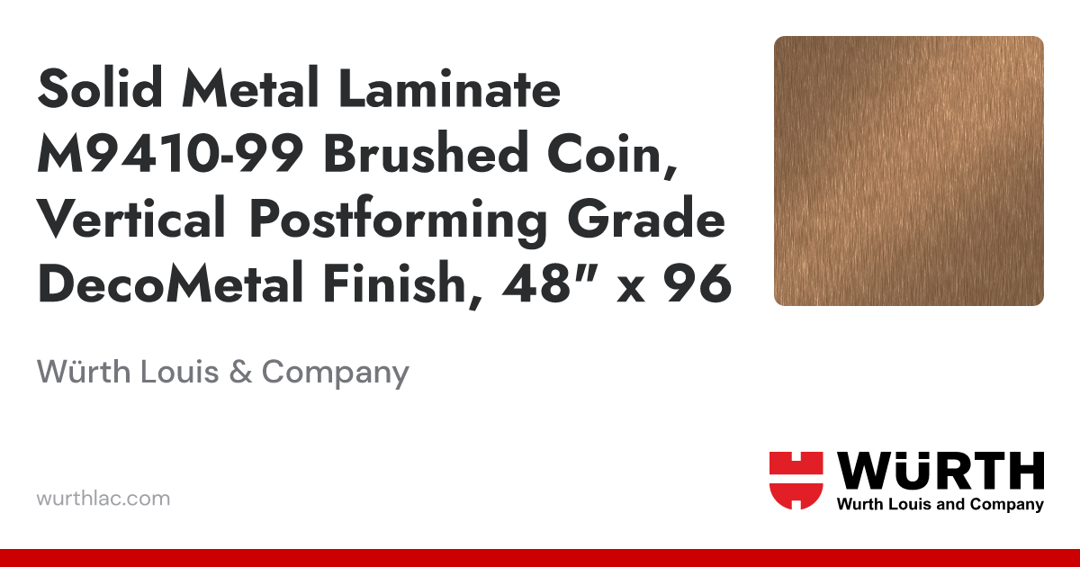 Solid Metal Laminate M9410-99 Brushed Coin, Vertical Postforming Grade ...