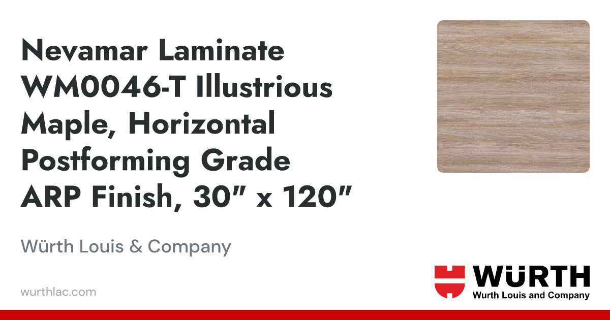 Nevamar Laminate WM0046-T Illustrious Maple, Horizontal Postforming ...