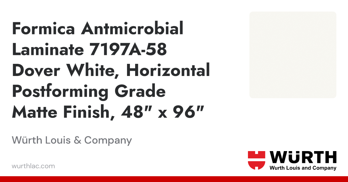Formica Antmicrobial Laminate 7197A-58 Dover White, Horizontal ...
