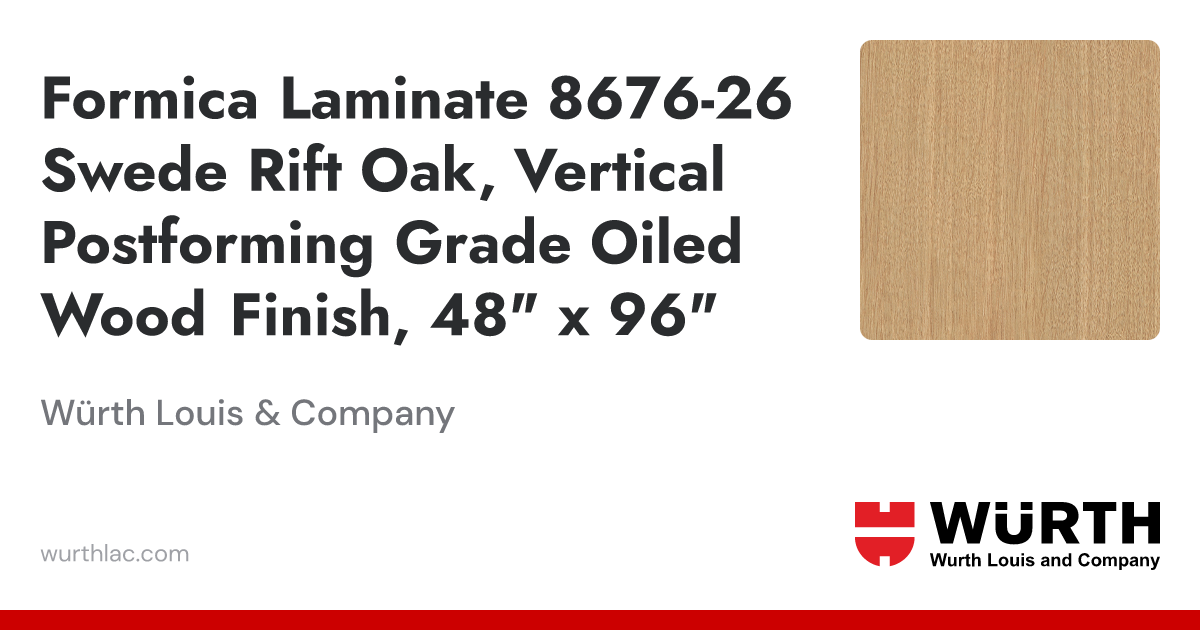 Formica Laminate 8676-26 Swede Rift Oak, Vertical Postforming Grade ...
