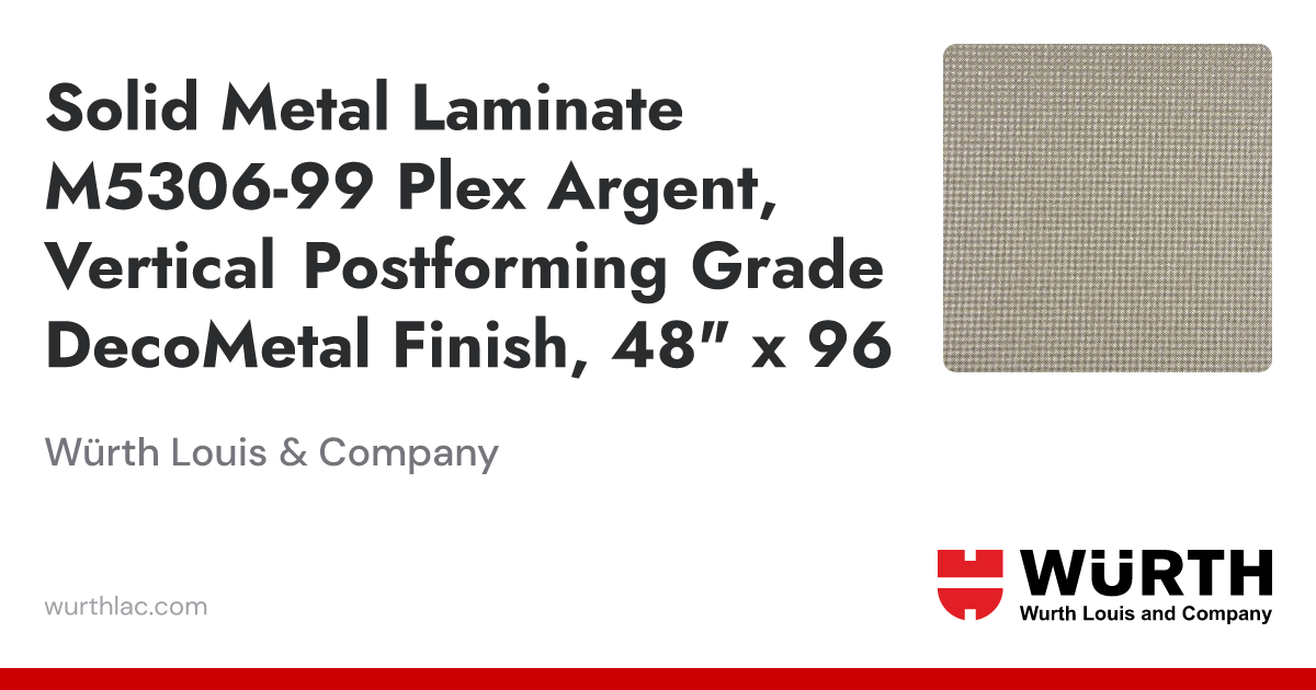 Solid Metal Laminate M5306-99 Plex Argent, Vertical Postforming Grade ...