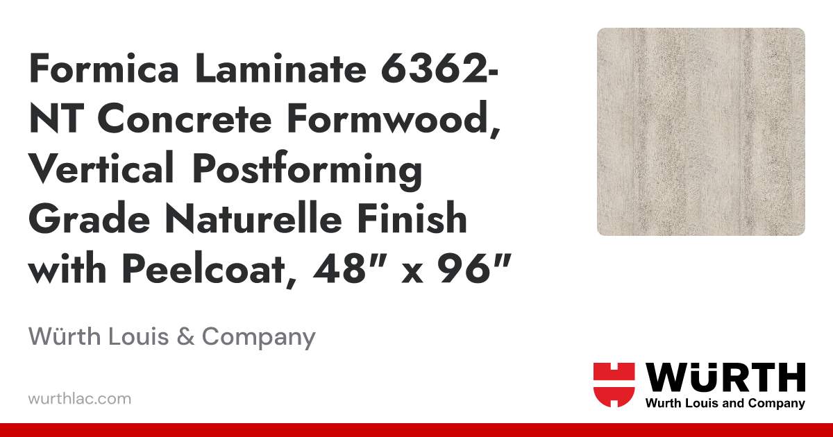 Formica Laminate 6362-NT Concrete Formwood, Vertical Postforming Grade ...