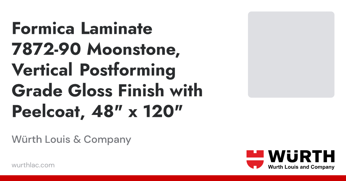 Formica Laminate 7872-90 Moonstone, Vertical Postforming Grade Gloss ...