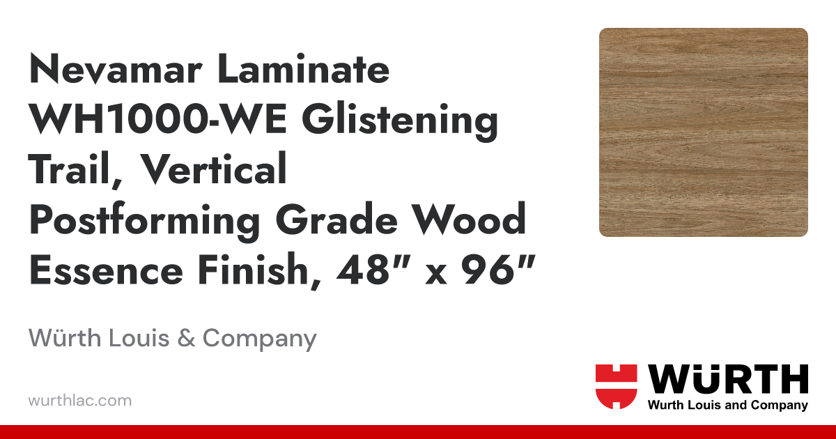 Nevamar Laminate WH1000-WE Glistening Trail, Vertical Postforming Grade ...