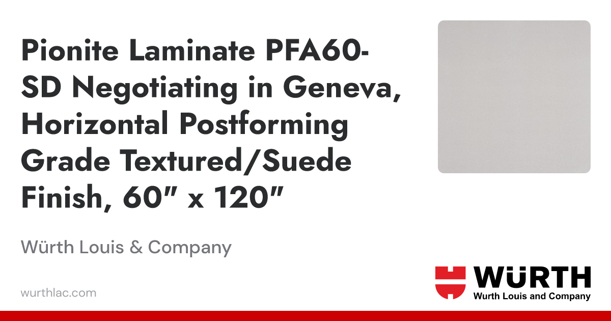 Pionite Laminate PFA60-SD Negotiating in Geneva, Horizontal Postforming ...