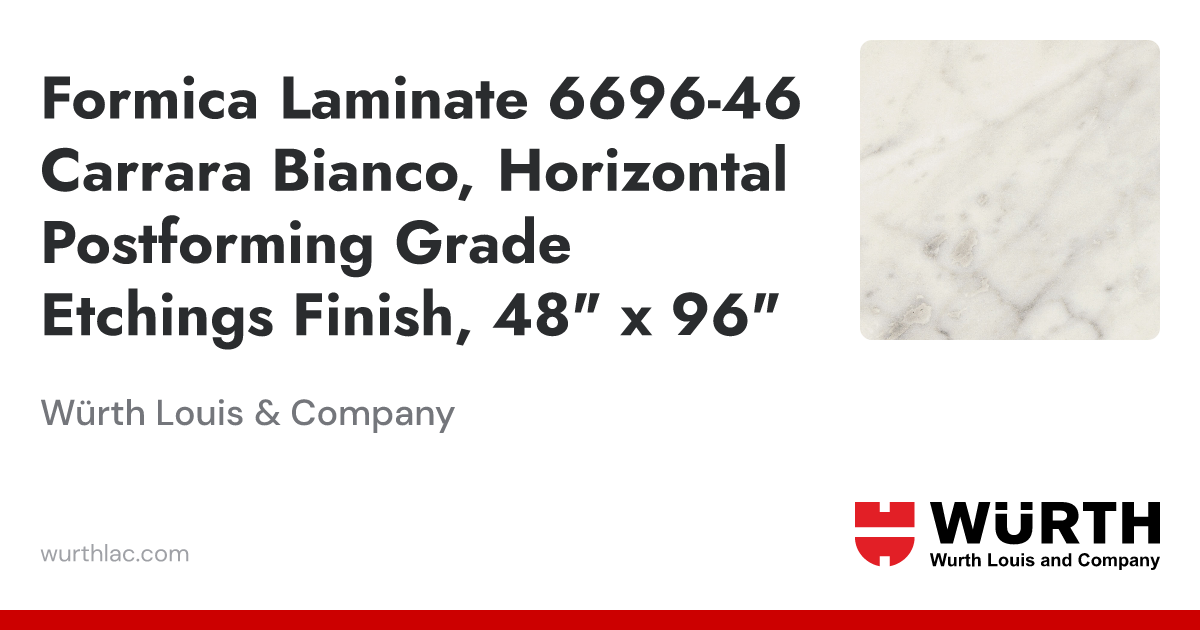 Formica Laminate 6696-46 Carrara Bianco, Horizontal Postforming Grade ...