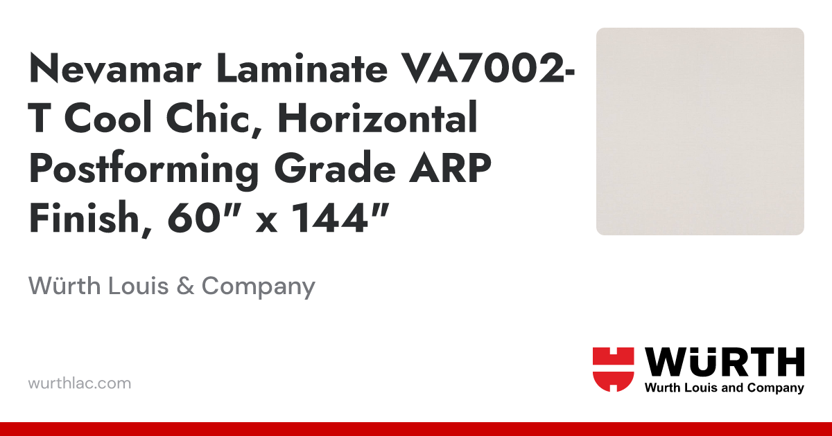 Nevamar Laminate VA7002-T Cool Chic, Horizontal Postforming Grade ARP ...