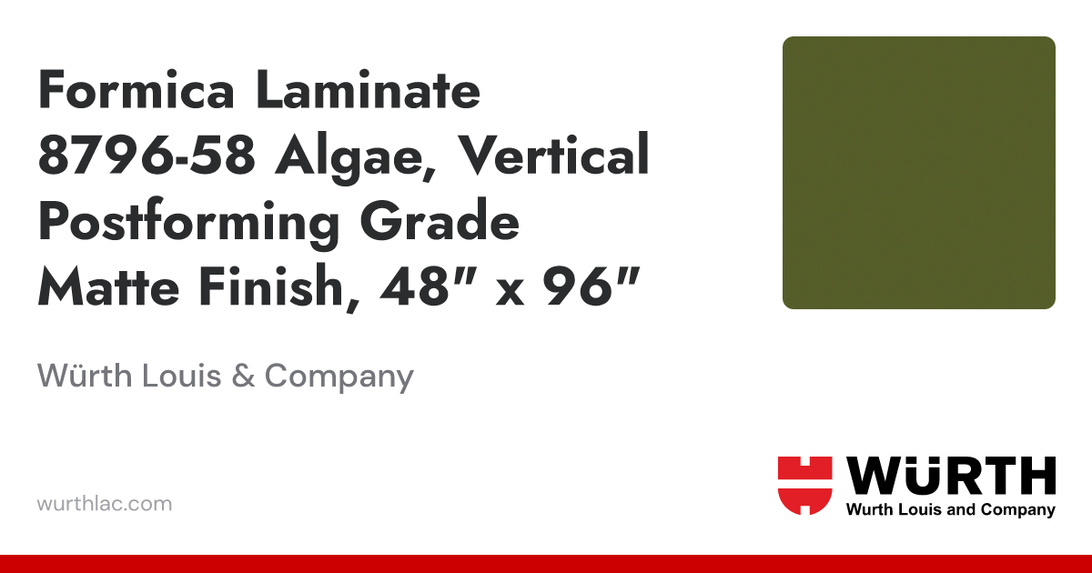 Formica Laminate 8796-58 Algae, Vertical Postforming Grade Matte Finish ...