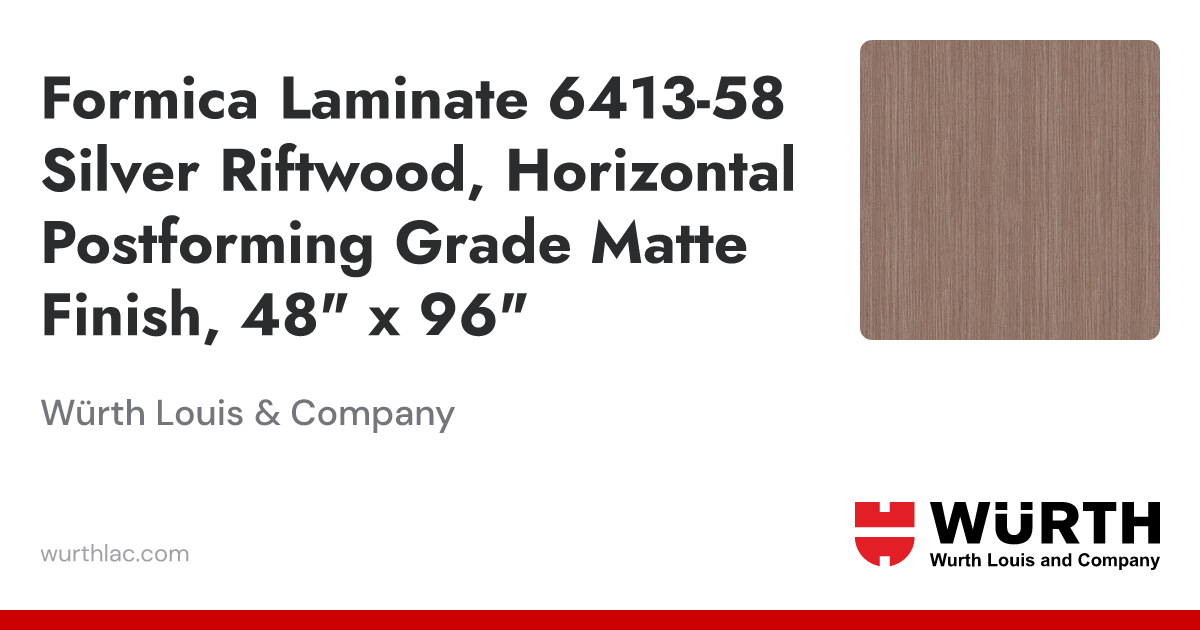Formica Laminate 6413-58 Silver Riftwood, Horizontal Postforming Grade ...