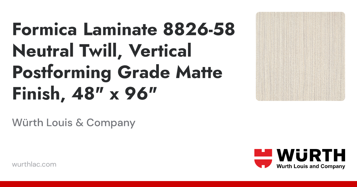 Formica Laminate 8826-58 Neutral Twill, Vertical Postforming Grade ...