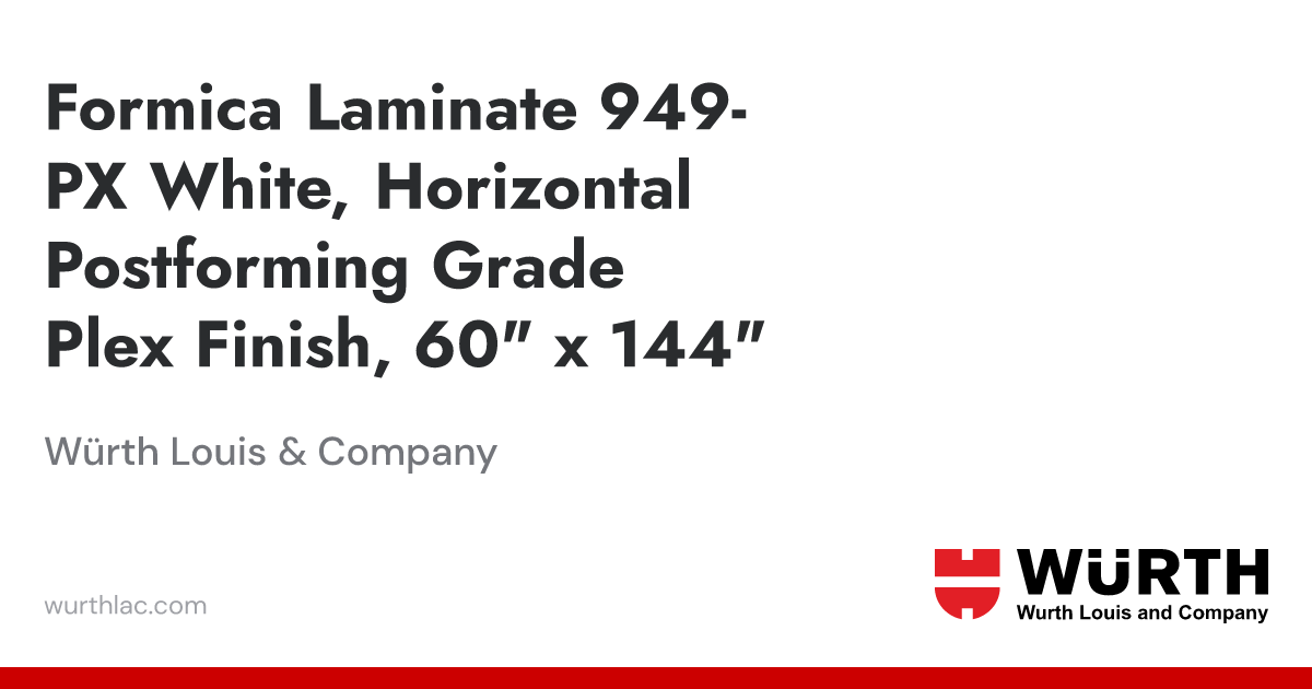Formica Laminate 949-PX White, Horizontal Postforming Grade Plex Finish ...