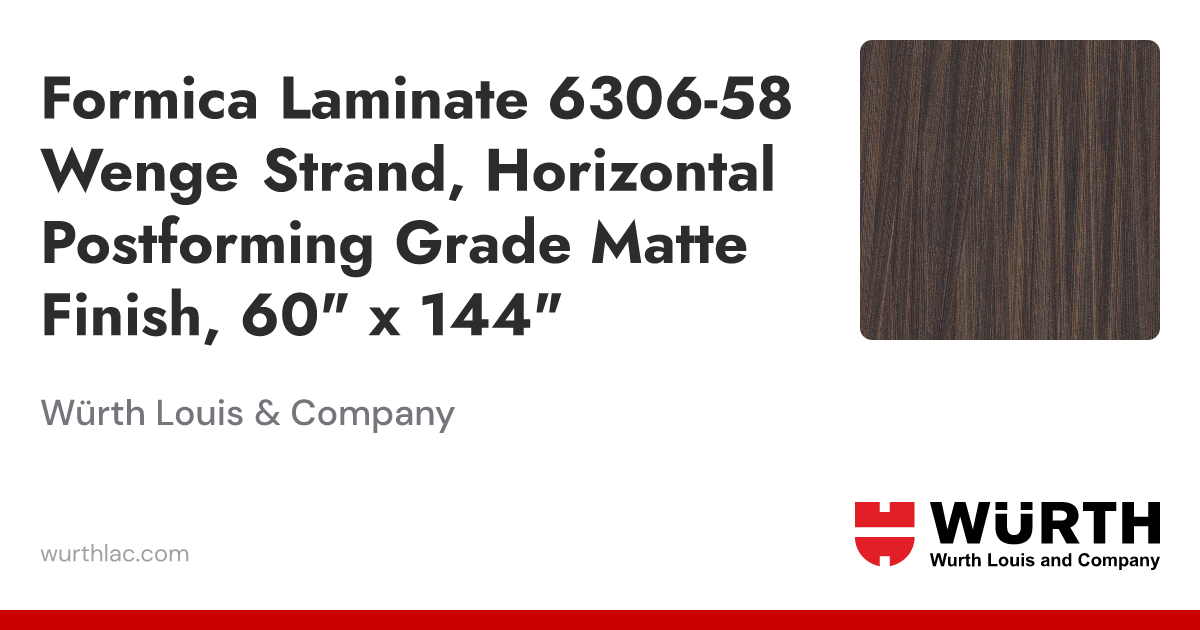 Formica Laminate 6306-58 Wenge Strand, Horizontal Postforming Grade ...