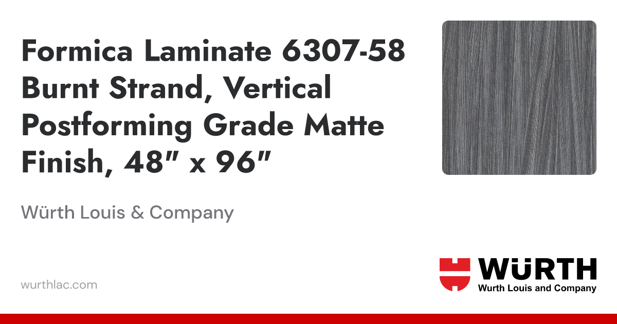 Formica Laminate 6307-58 Burnt Strand, Vertical Postforming Grade Matte ...
