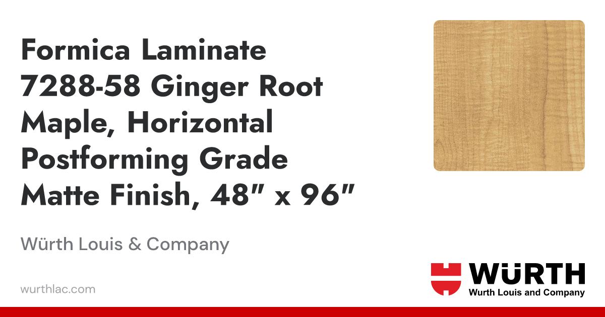 Formica Laminate 7288-58 Ginger Root Maple, Horizontal Postforming ...