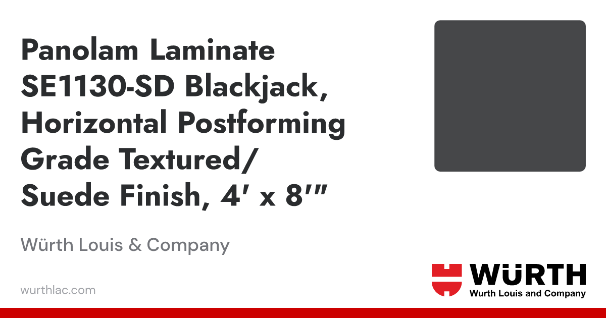 Panolam Laminate SE1130-SD Blackjack, Horizontal Postforming Grade ...