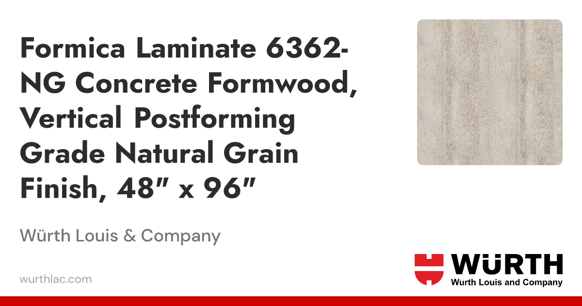 Formica Laminate 6362-NG Concrete Formwood, Vertical Postforming Grade ...