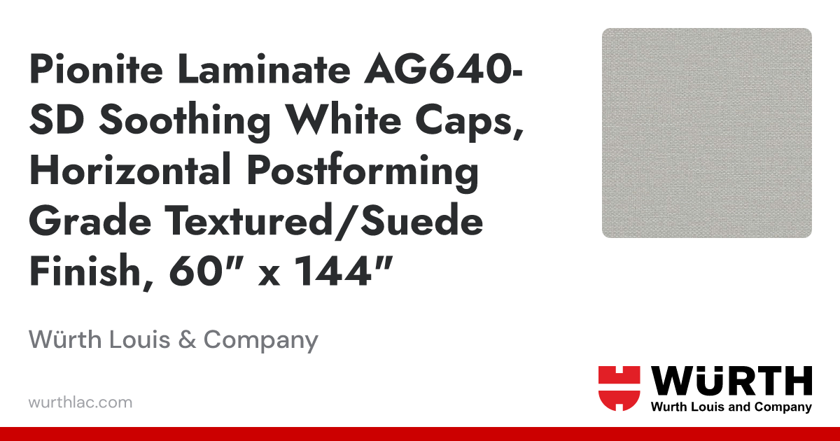 Pionite Laminate AG640-SD Soothing White Caps, Horizontal Postforming ...