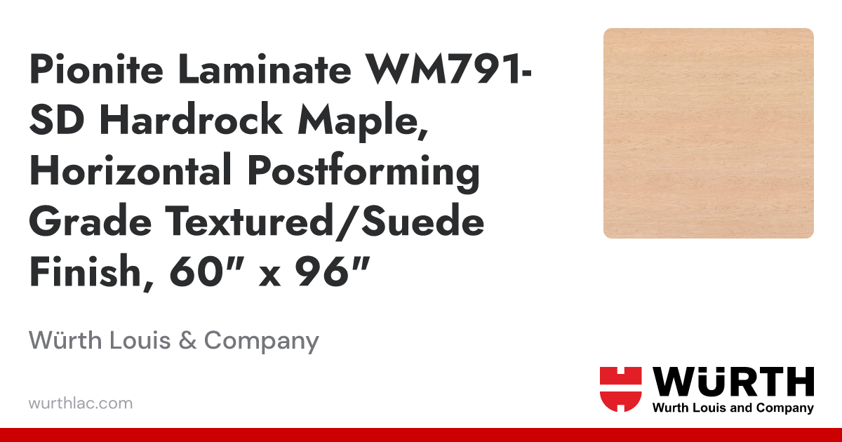 Pionite Laminate WM791-SD Hardrock Maple, Horizontal Postforming Grade ...