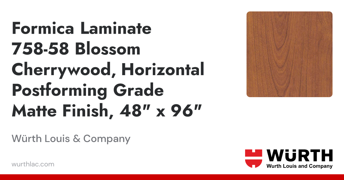 Formica Laminate 758-58 Blossom Cherrywood, Horizontal Postforming ...