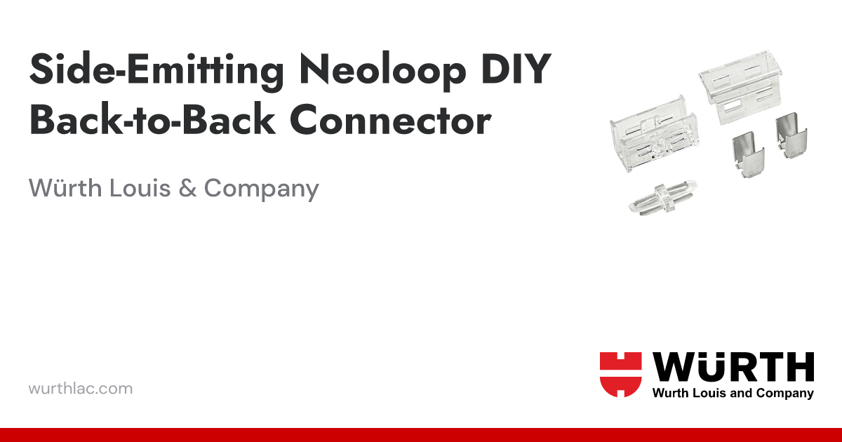 Side-Emitting Neoloop DIY Back-to-Back Connector | Würth Louis & Company