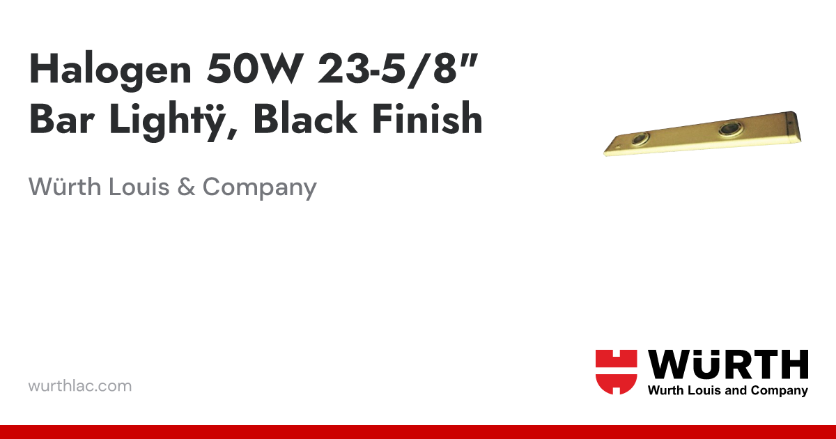 Halogen 50W 23-5/8" Bar Lightÿ, Black Finish | Würth Louis & Company