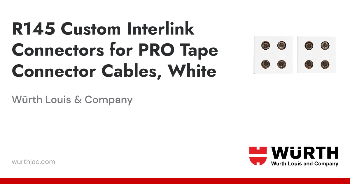 R145 Custom Interlink Connectors for PRO Tape Connector Cables, White ...