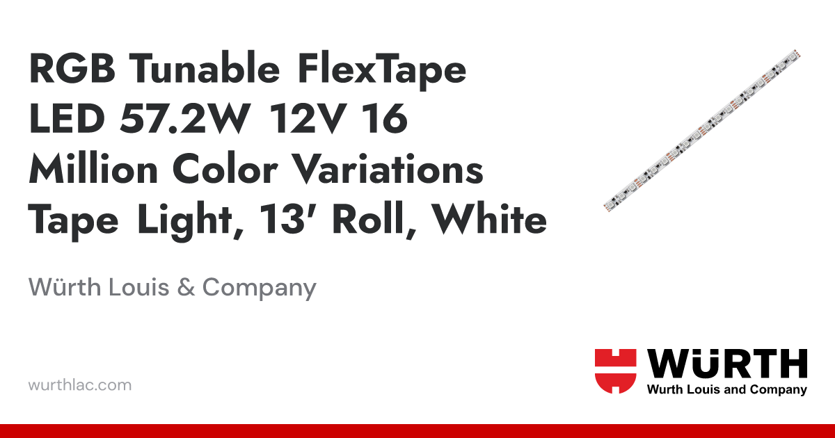 RGB Tunable FlexTape LED 57.2W 12V 16 Million Color Variations Tape ...