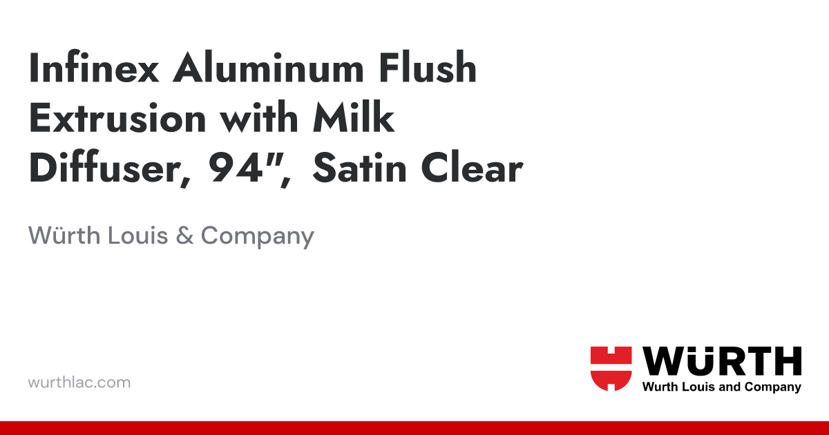 Infinex Aluminum Flush Extrusion with Milk Diffuser, 94", Satin Clear ...