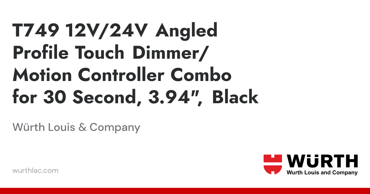 T749 12V/24V Angled Profile Touch Dimmer/Motion Controller Combo for 30 ...