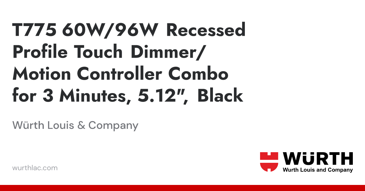 T775 60W/96W Recessed Profile Touch Dimmer/Motion Controller Combo for ...