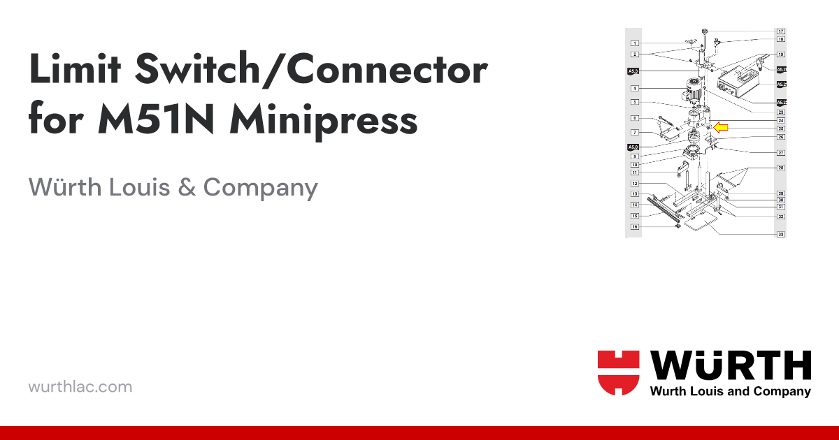 Limit Switch/Connector for M51N Minipress | Würth Louis & Company