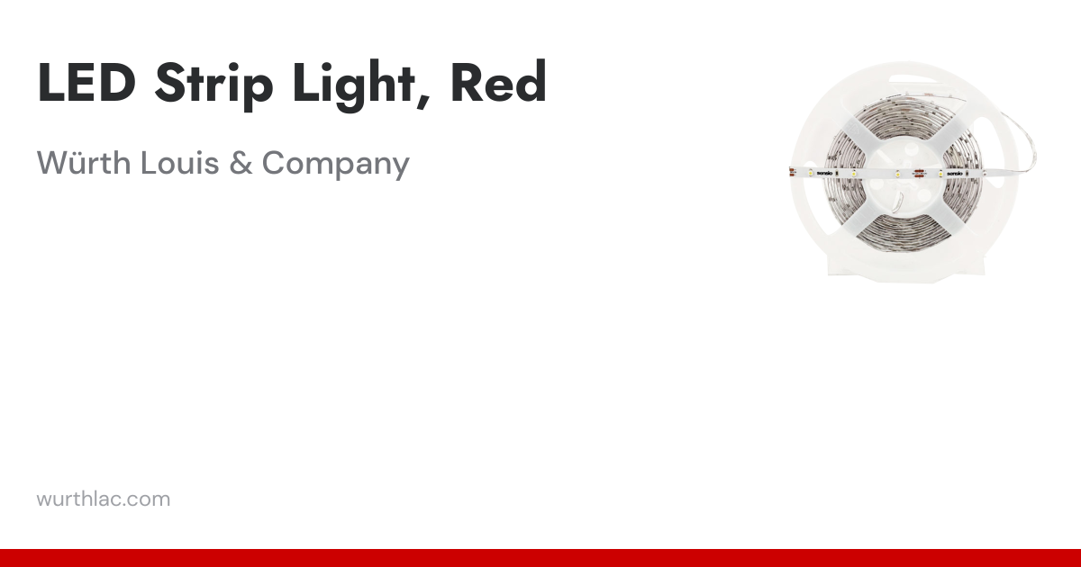 LED Strip Light, Red | Würth Louis & Company