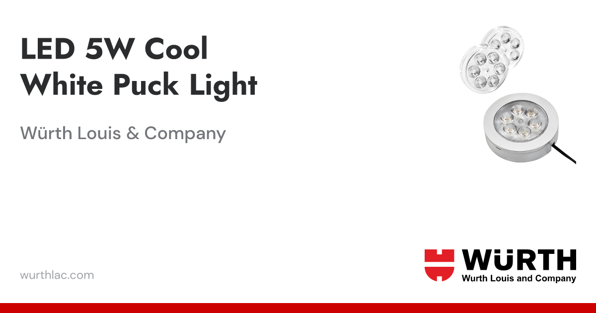 LED 5W Cool White Puck Light | Würth Louis & Company