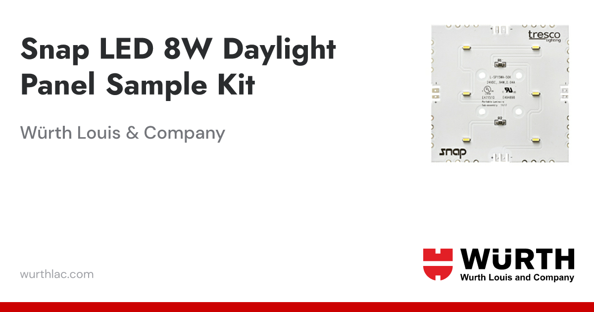 Snap LED 8W Daylight Panel Sample Kit | Würth Louis & Company