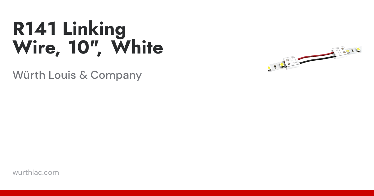 R141 Linking Wire, 10", White | Würth Louis & Company