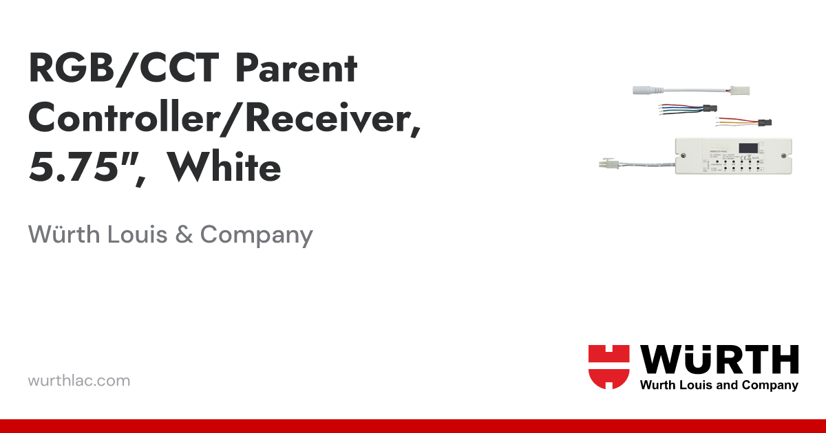 RGB/CCT Parent Controller/Receiver, 5.75", White | Würth Louis & Company