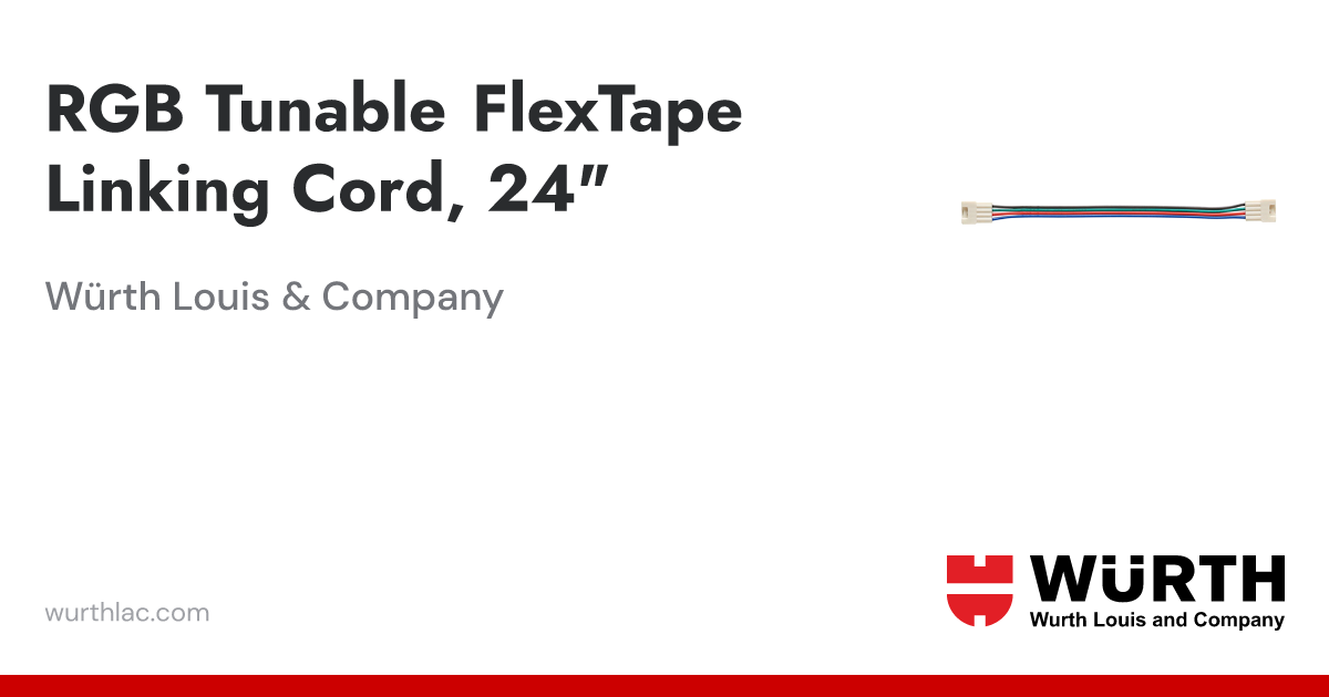 RGB Tunable FlexTape Linking Cord, 24" | Würth Louis & Company