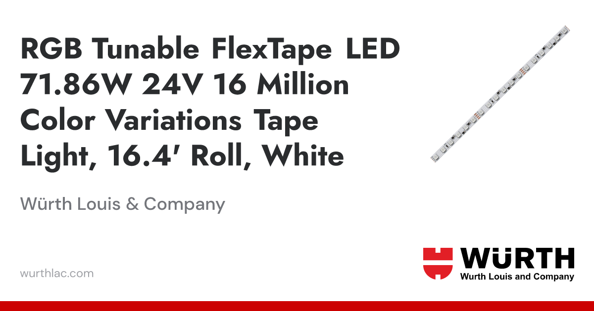 RGB Tunable FlexTape LED 71.86W 24V 16 Million Color Variations Tape ...