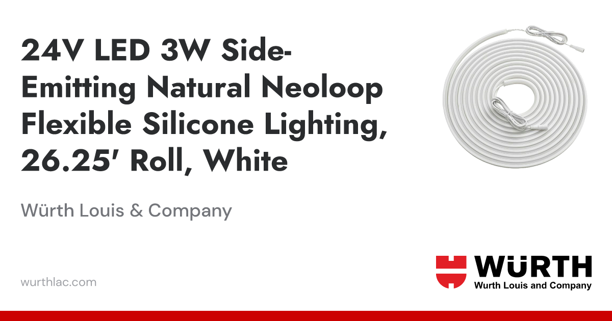 24V LED 3W Side-Emitting Natural Neoloop Flexible Silicone Lighting, 26 ...