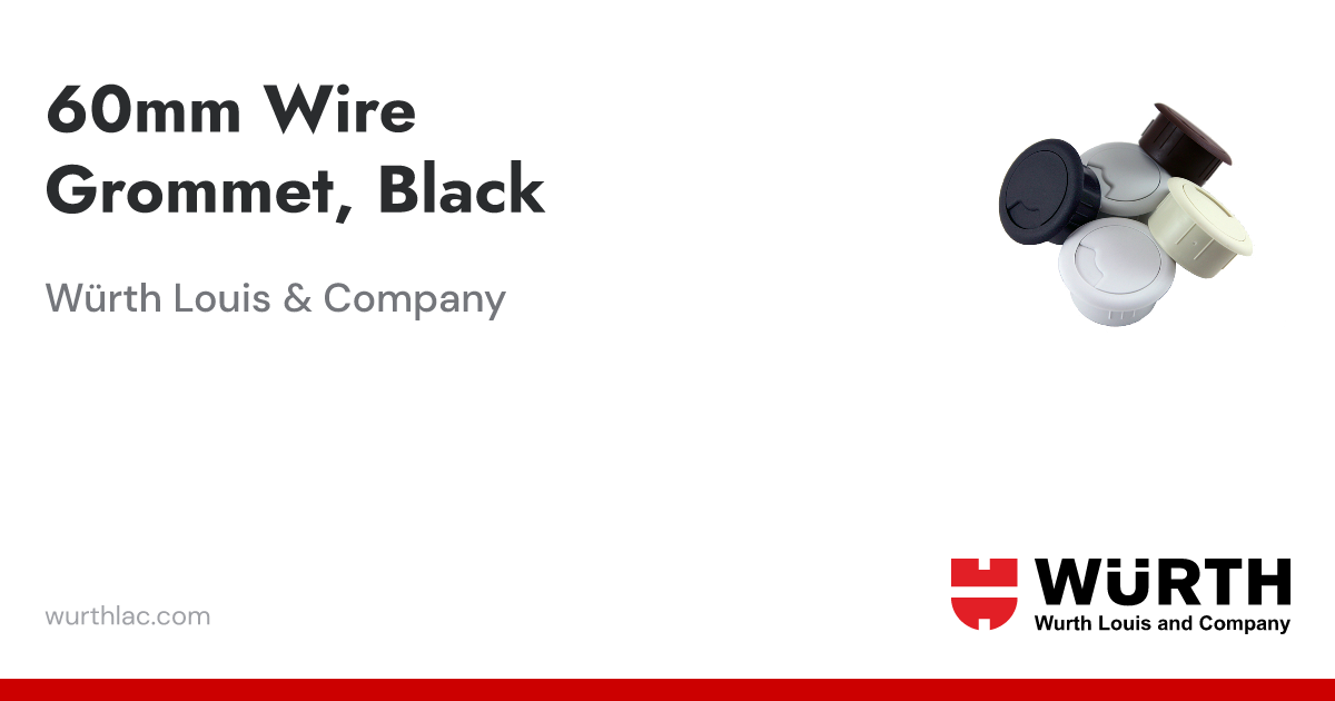 60mm Wire Grommet, Black | Würth Louis & Company