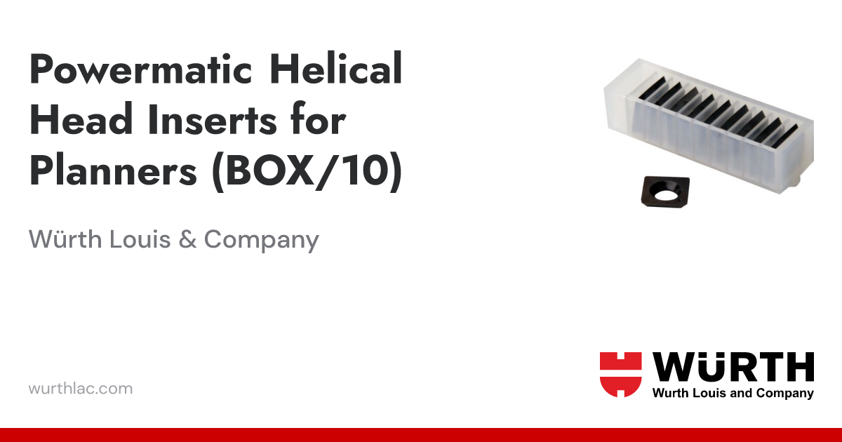 Powermatic Helical Head Inserts for Planners (BOX/10) | Würth Louis ...