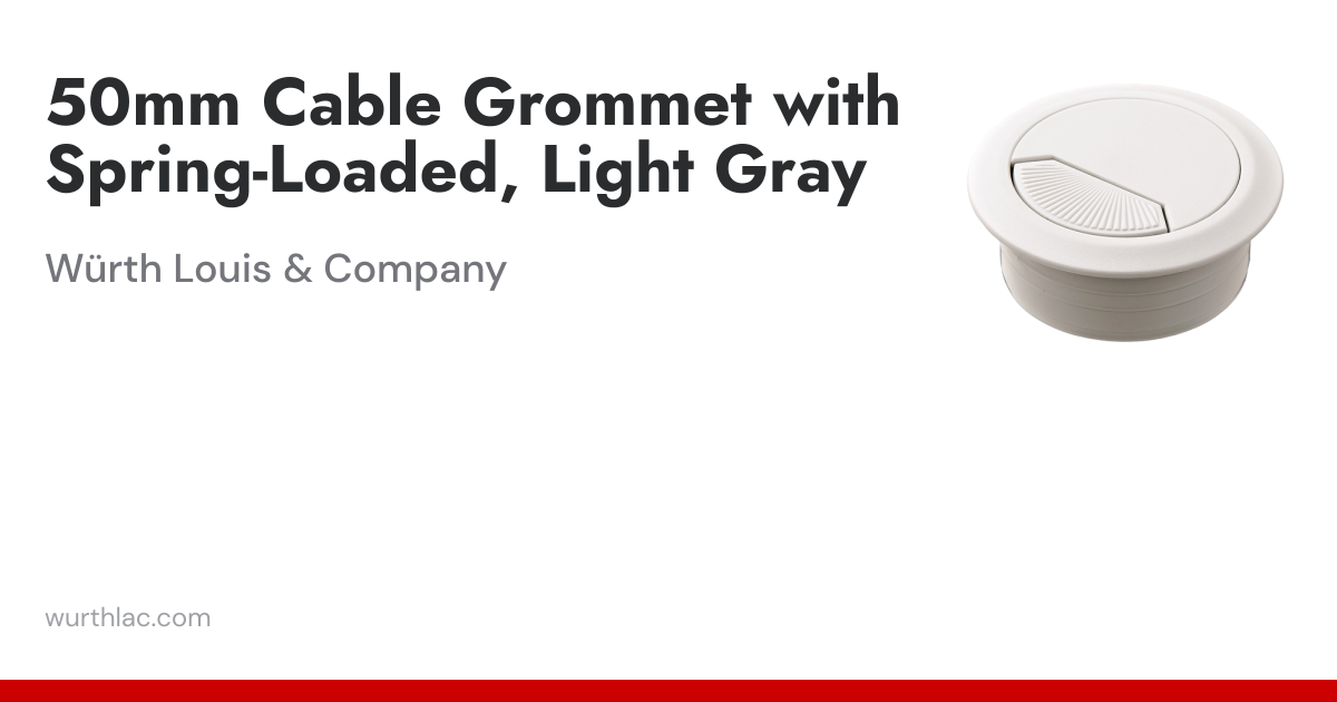 50mm Cable Grommet with Spring-Loaded, Light Gray | Würth Louis & Company